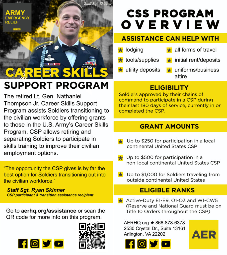 Transition assistance through Career Skills Support Program - Army ...